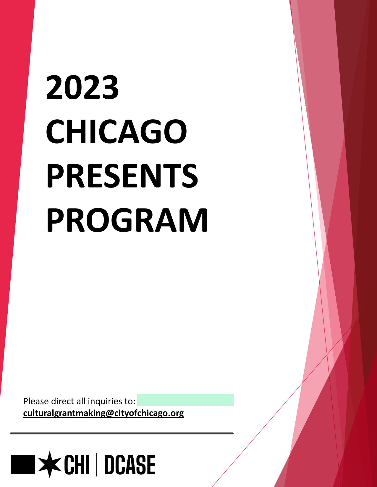 2023 Chicago Presents Program Guidelines